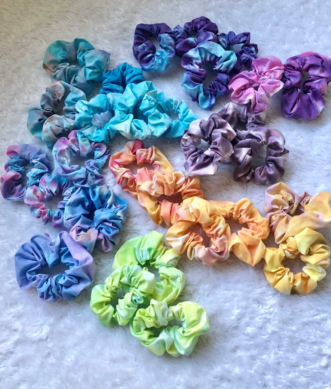 Handmade tie dye scrunchies handmade scrunchies hippie | Etsy