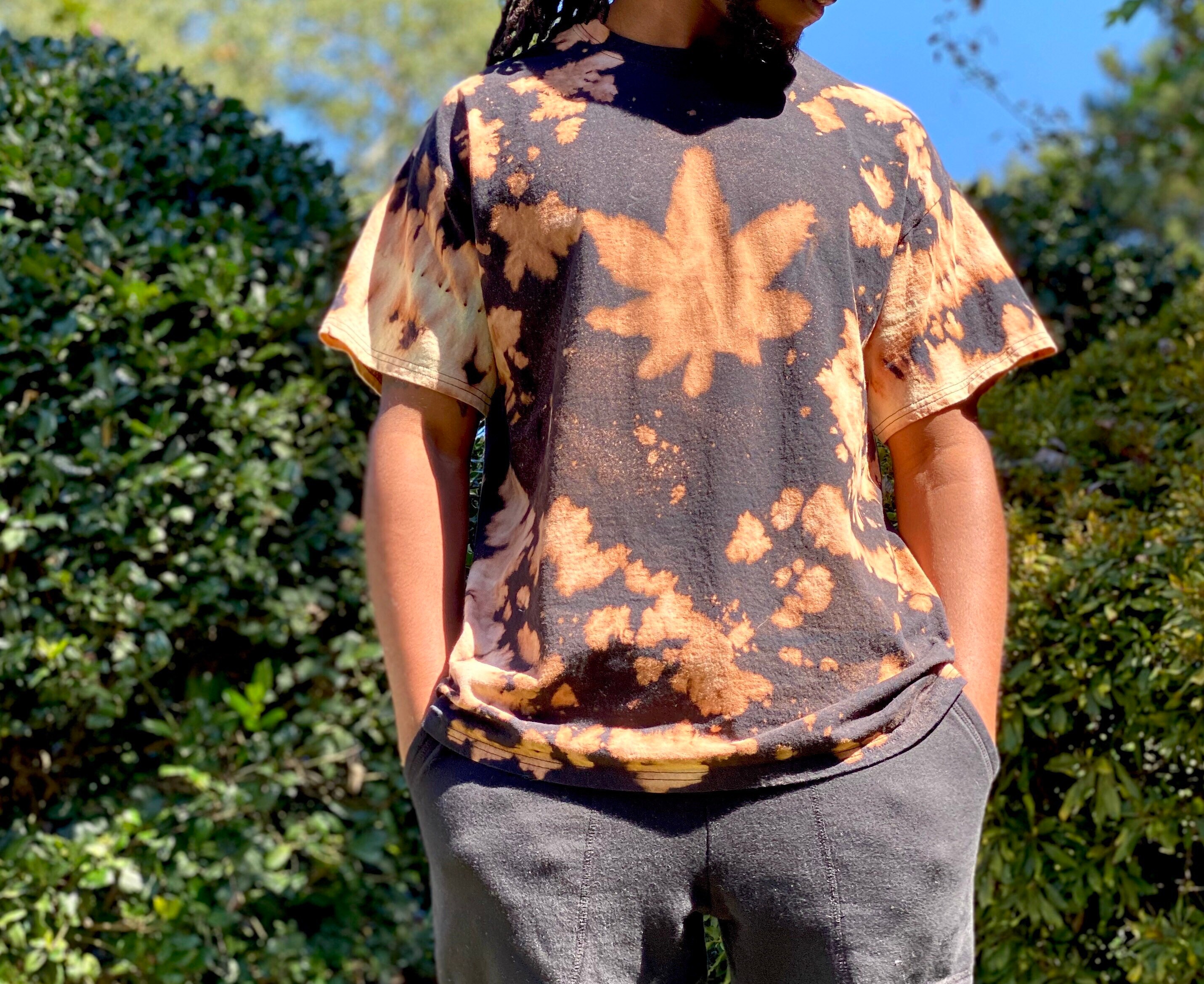 Hemp leaf tee heady hemp shirt bleach hemp shirt heady hemp | Etsy