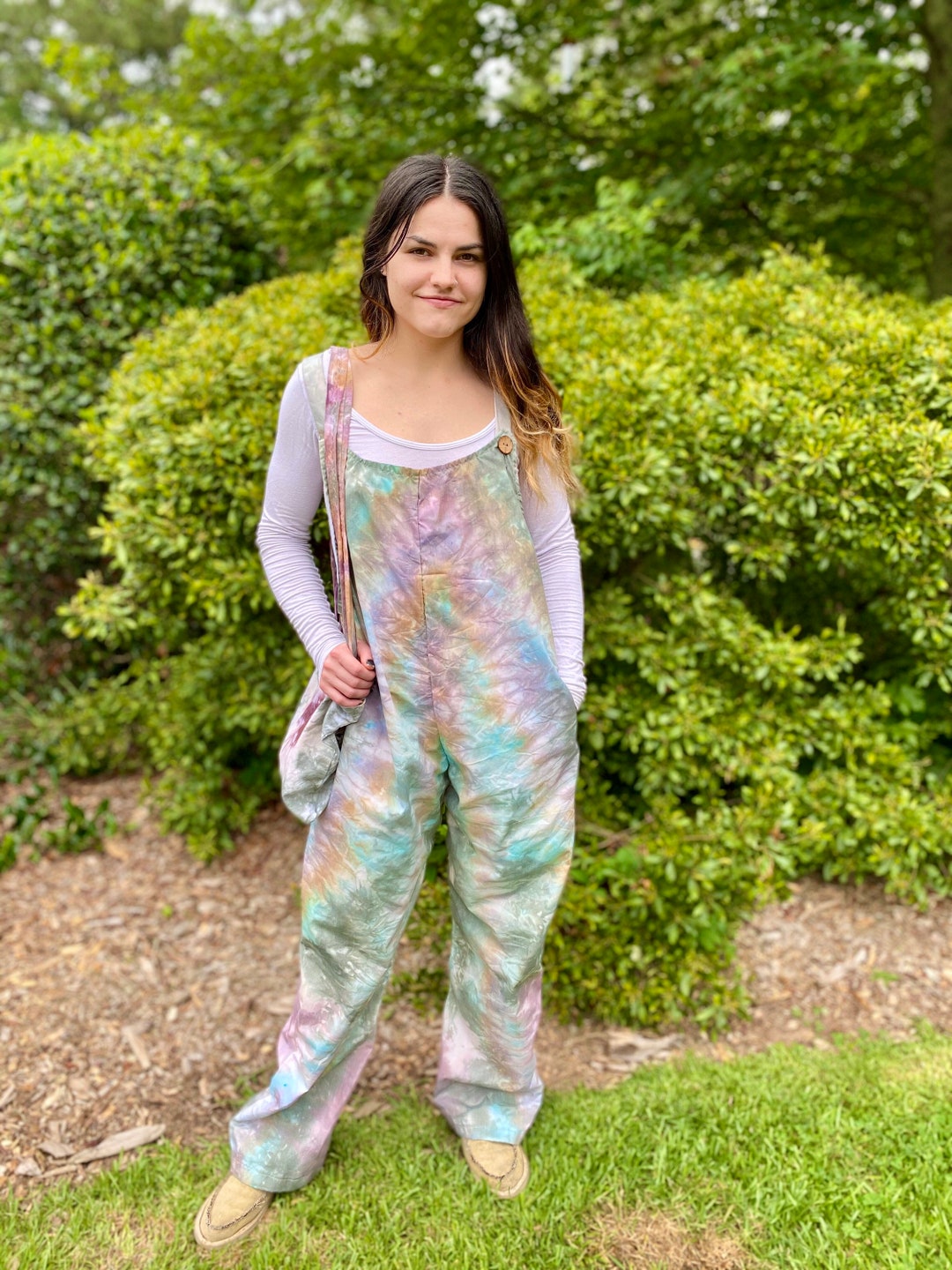 Handmade Tie Dye Overalls, Handmade Tie Dye Jumpsuit, Hippie Overalls ...