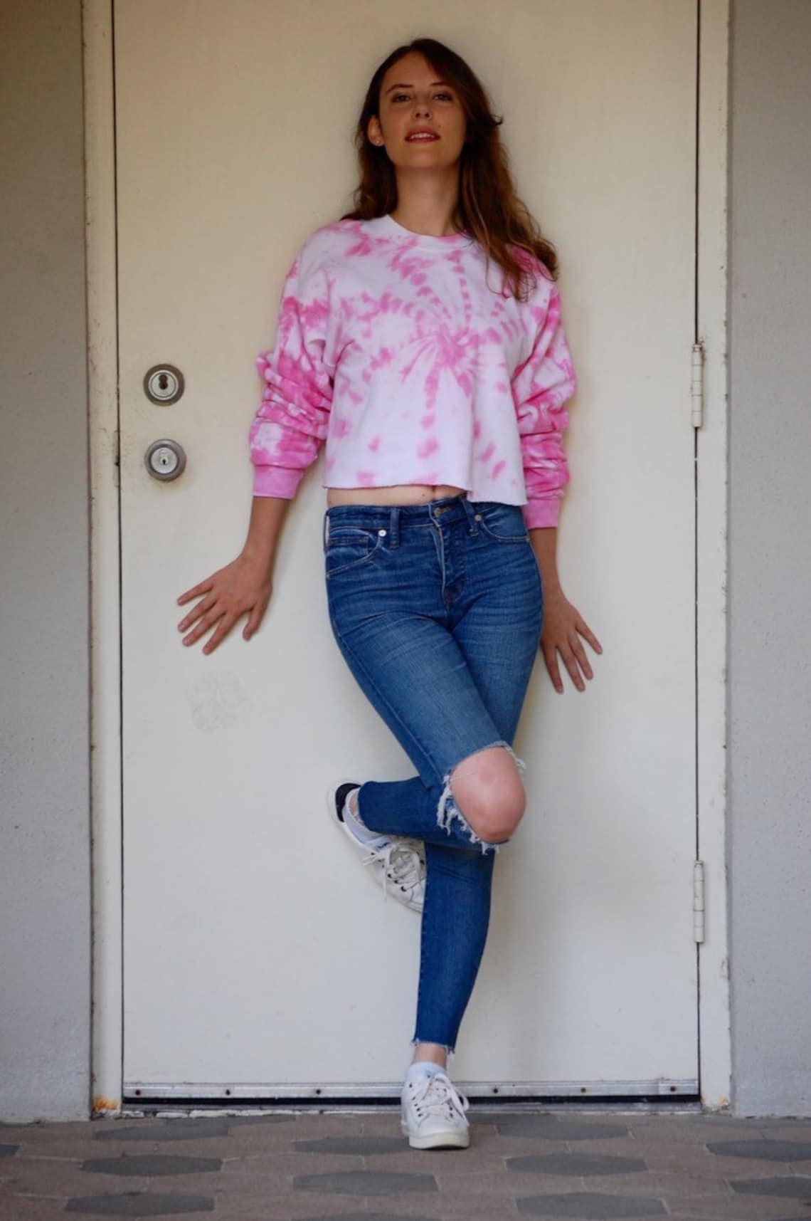 Pink Crop Pullover, Hippie Crop Pullover, Breast Cancer Aware, Boho ...