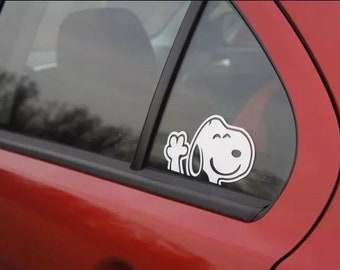 Snoopy Car Window Decal - Etsy Australia
