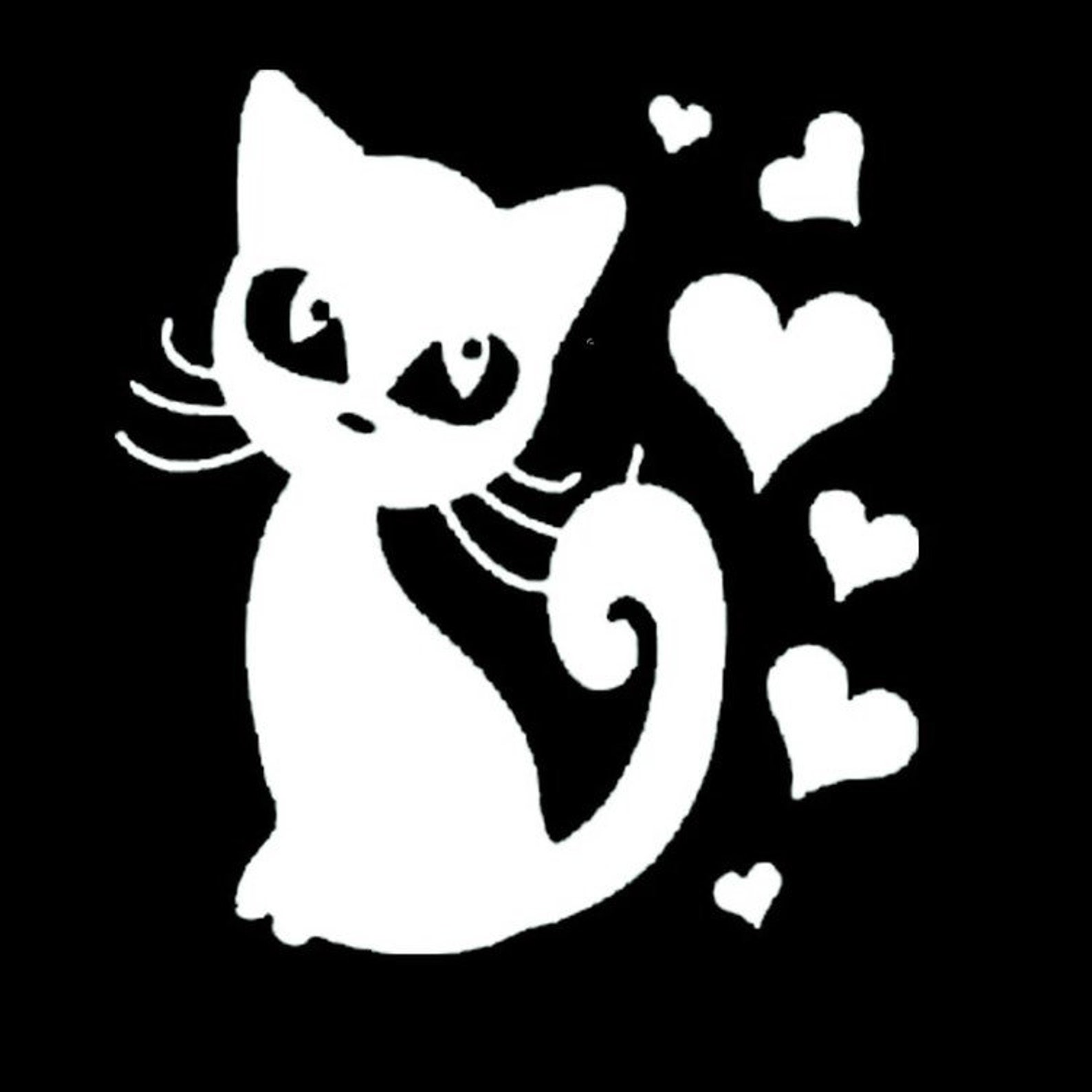 Car Vinyl Sticker Decals of Love Cat - Etsy