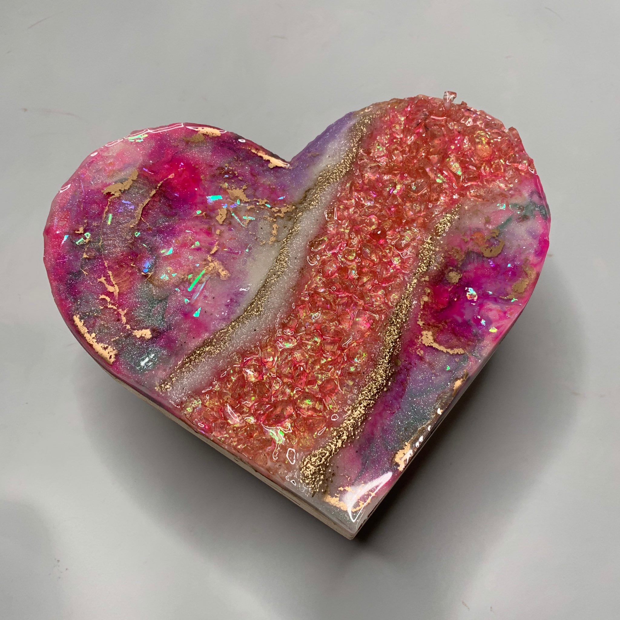 Resin Heart - Etsy