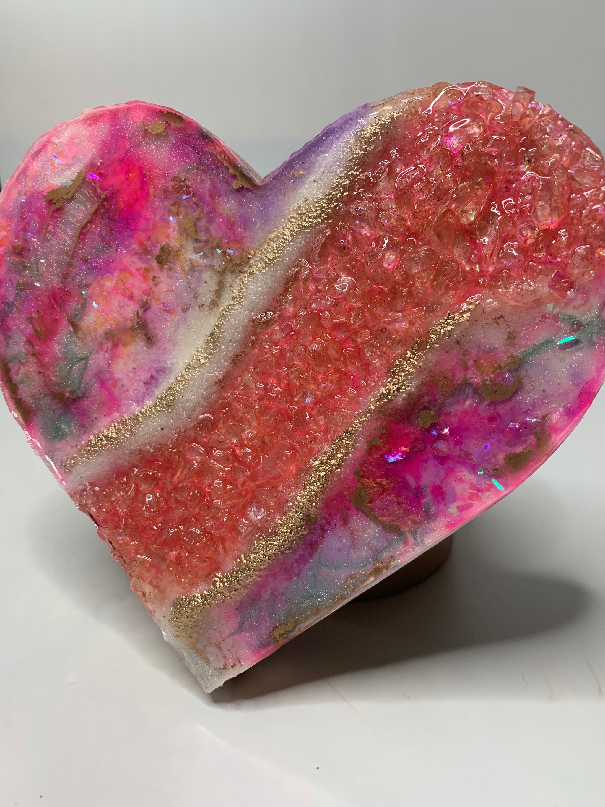 Resin Heart - Etsy