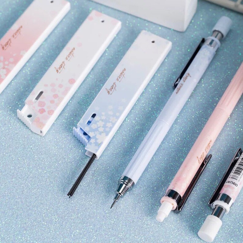 Pastel Flower Mechanical Pencil Set Pretty Led Pencil With - Etsy Canada
