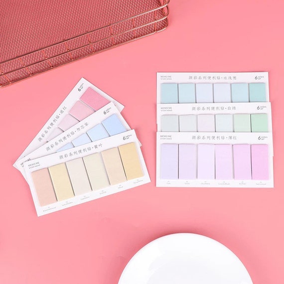 Paper Pastel Pink Sticky Note Set Kawaii Aesthetic Stationery Paper ...