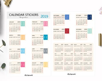Calendar stickers | Etsy