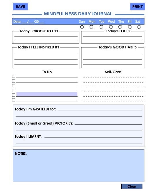 Digital Mindfulness Worksheets PDF Download/jpg Printable - Etsy