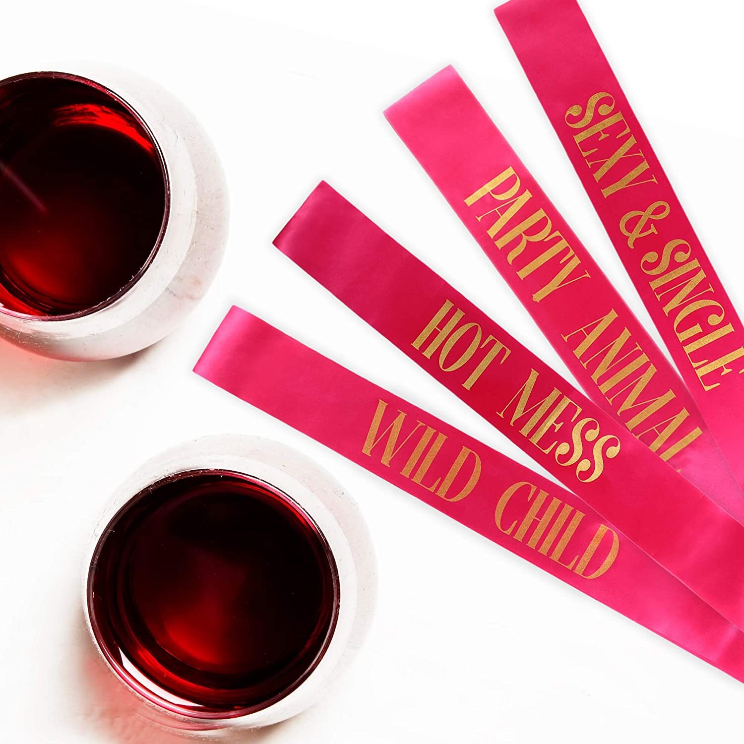 18 Bachelorette Sash Set, 1 White Bride to Be Sash, 1 Maid of Honor ...