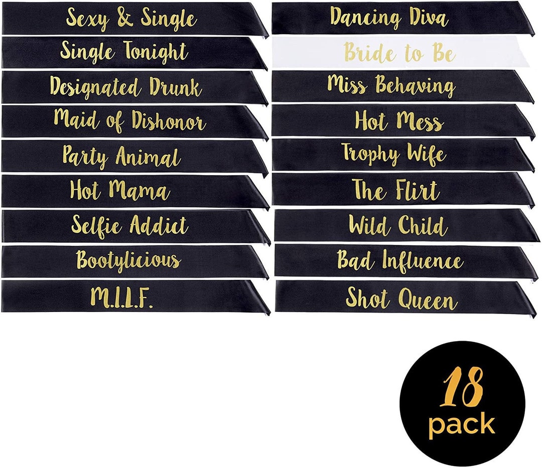 18 Bachelorette Sash Set 1 White Bride to Be Sash 1 Maid of - Etsy