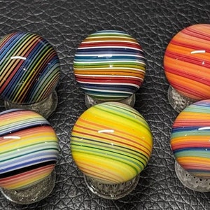 Linework Surprise Marbles 1", Rainbow Marbles, Mystery Marbles, Wig-wag Marbles, Hider Marbles ...