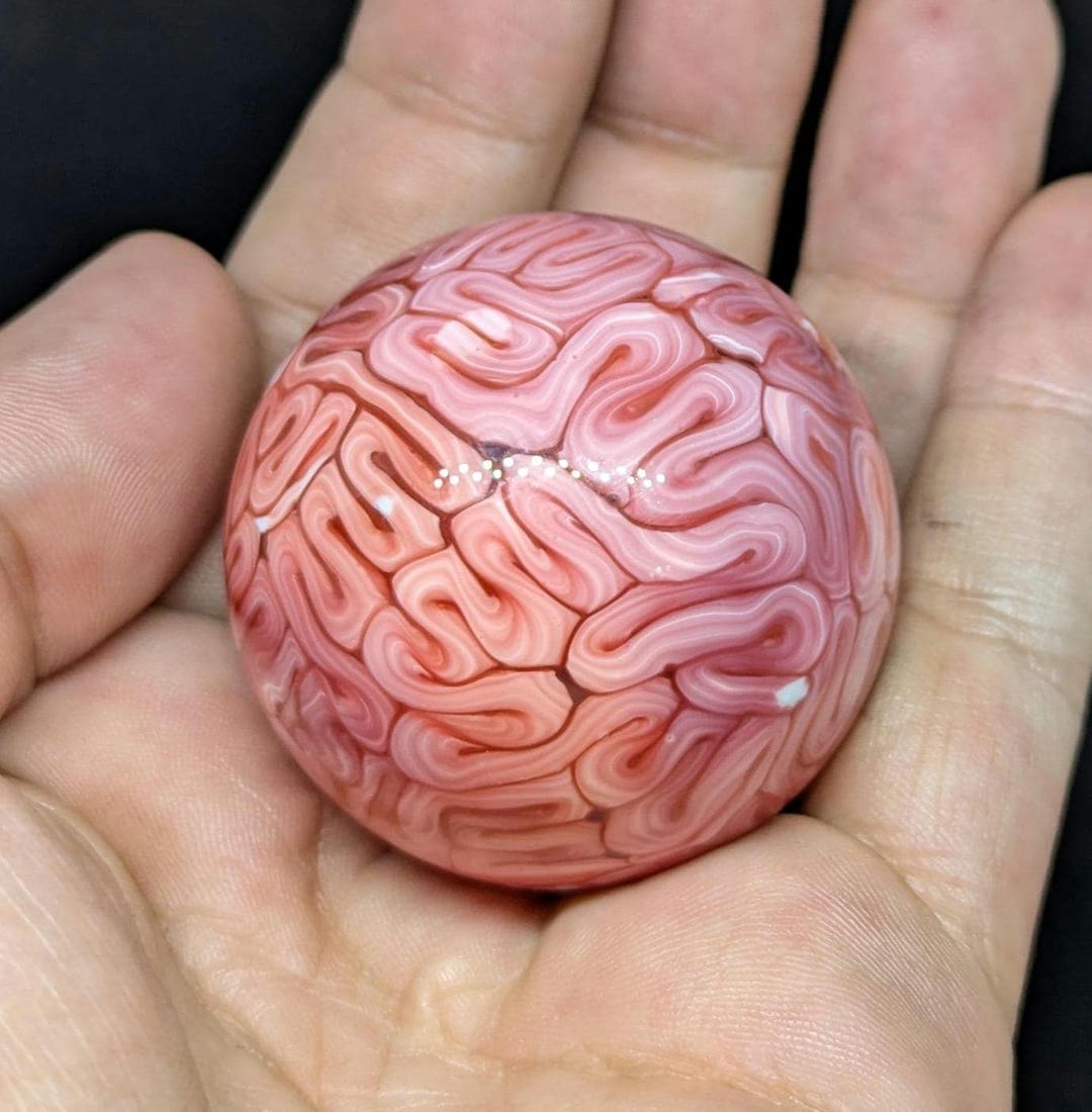 Brain Marbles 1" & 1.5", Play Marbles, Collectible Art, Glass Art ...