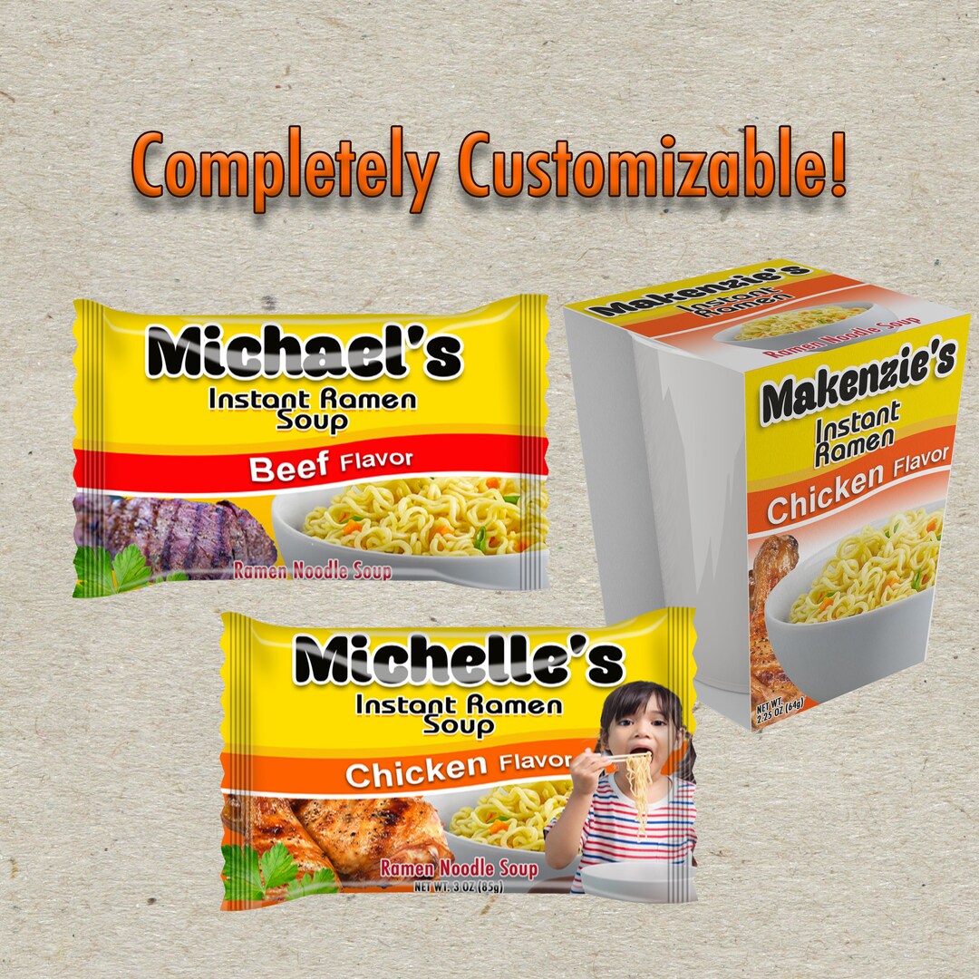 Custom Noodle Pack or Cup - Etsy