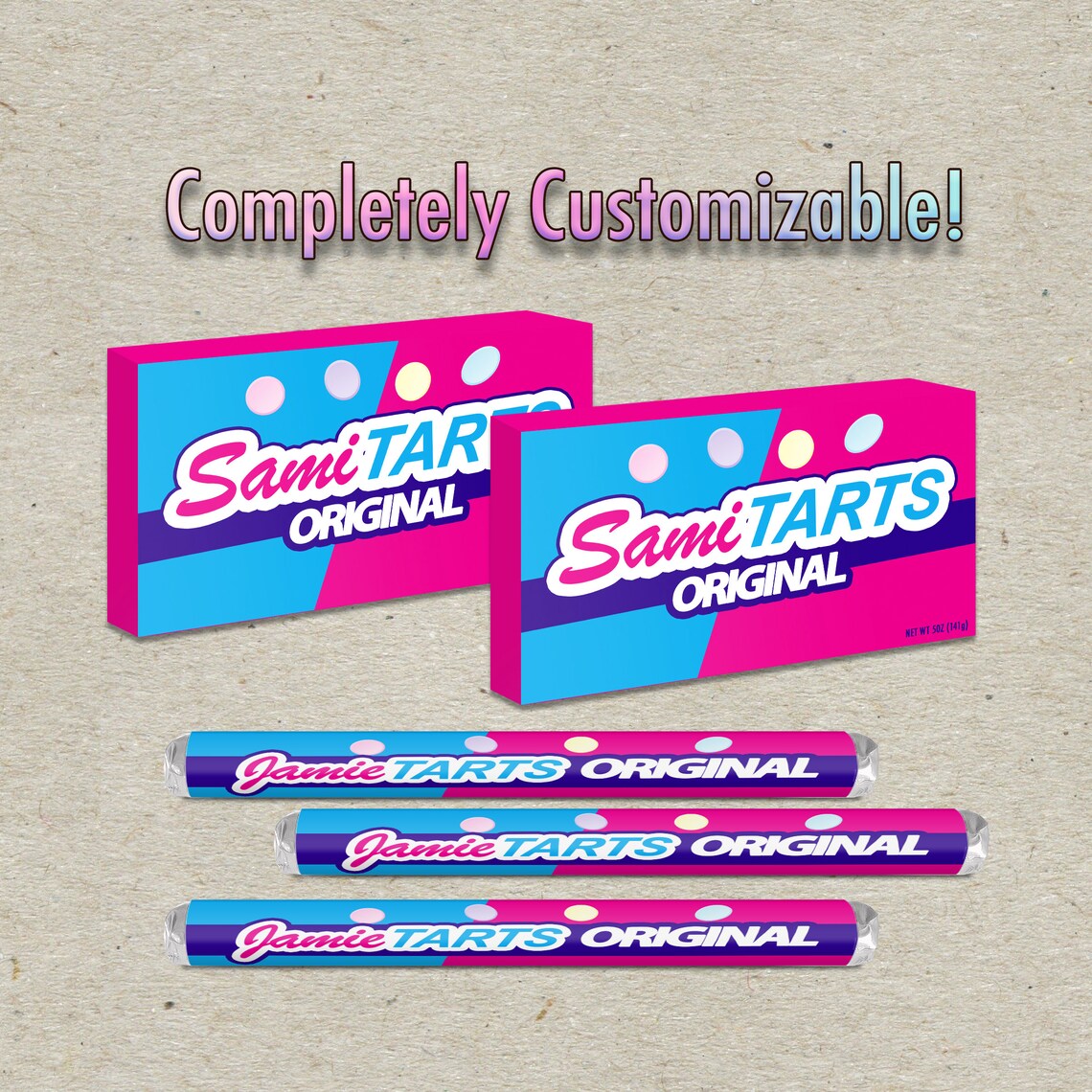 Custom Candy Tart | Box or Roll - Etsy