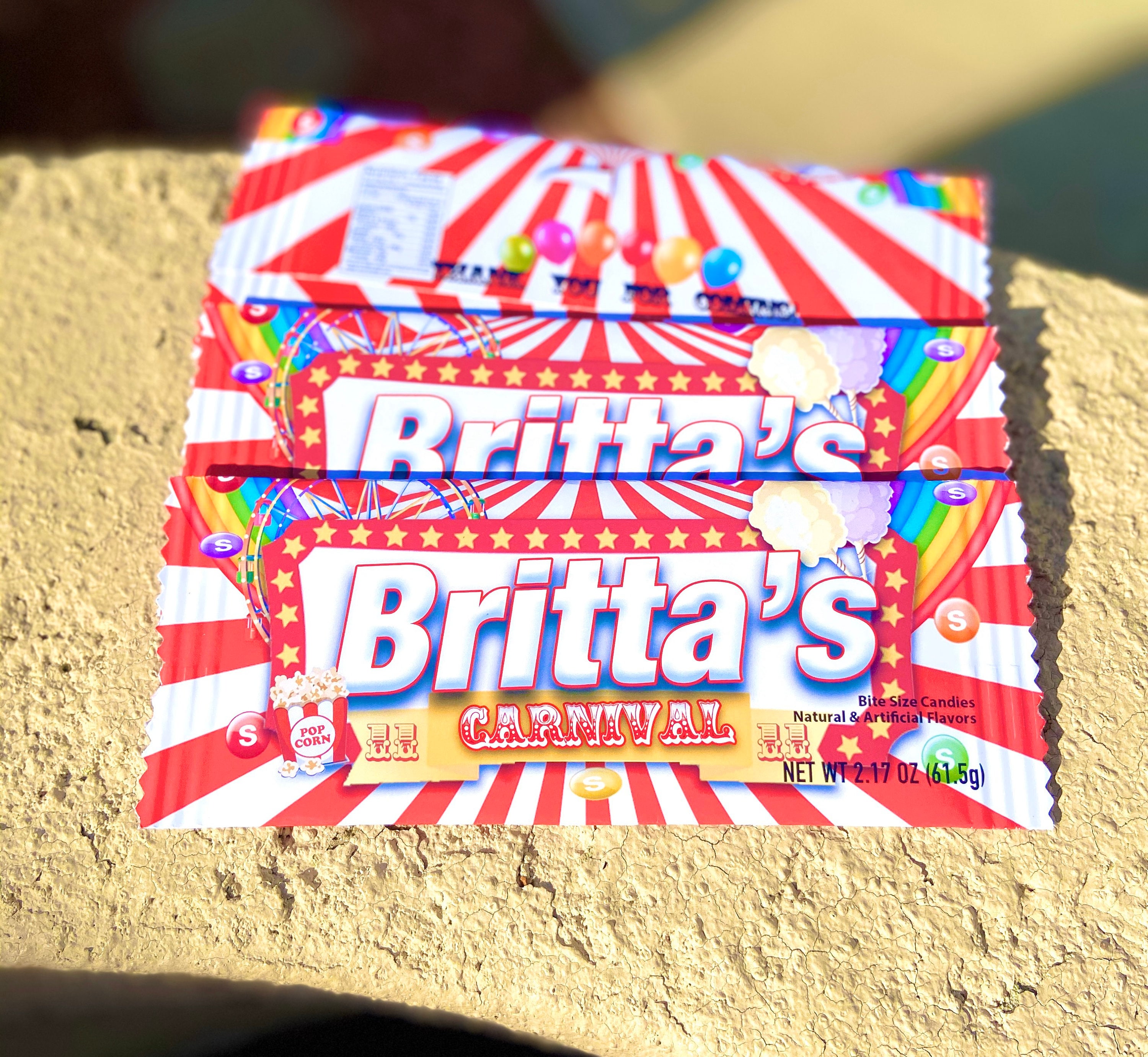 Custom Rainbow Candy Party Wraps Favors | Printed - Filled or Unfilled ...