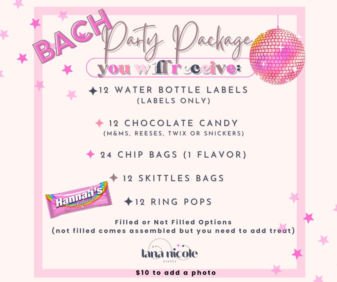 Custom Bach Party Package - Etsy