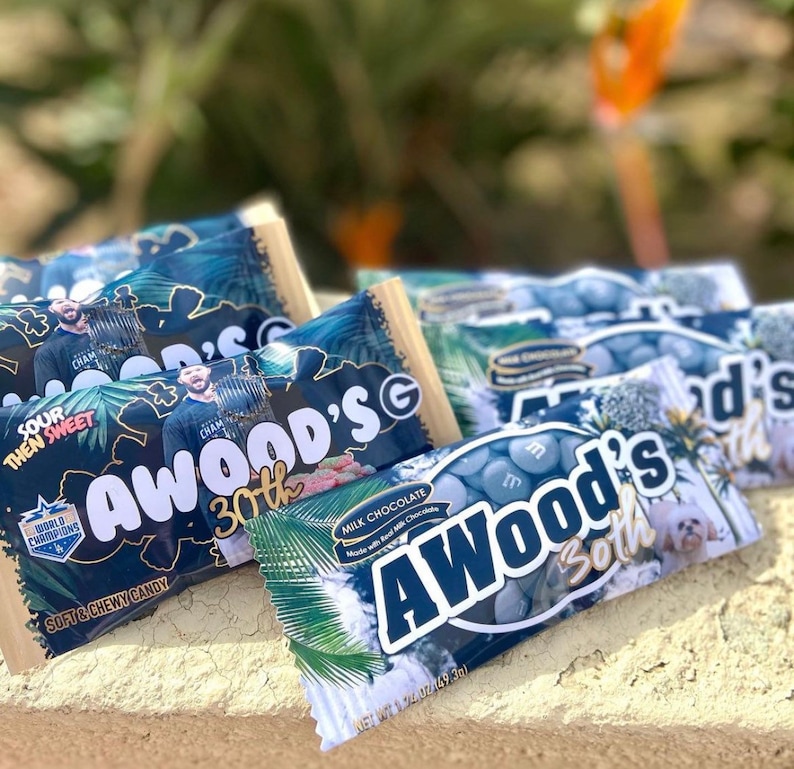 Custom Chocolate Candy Labels/candies Plain or Peanut - Etsy