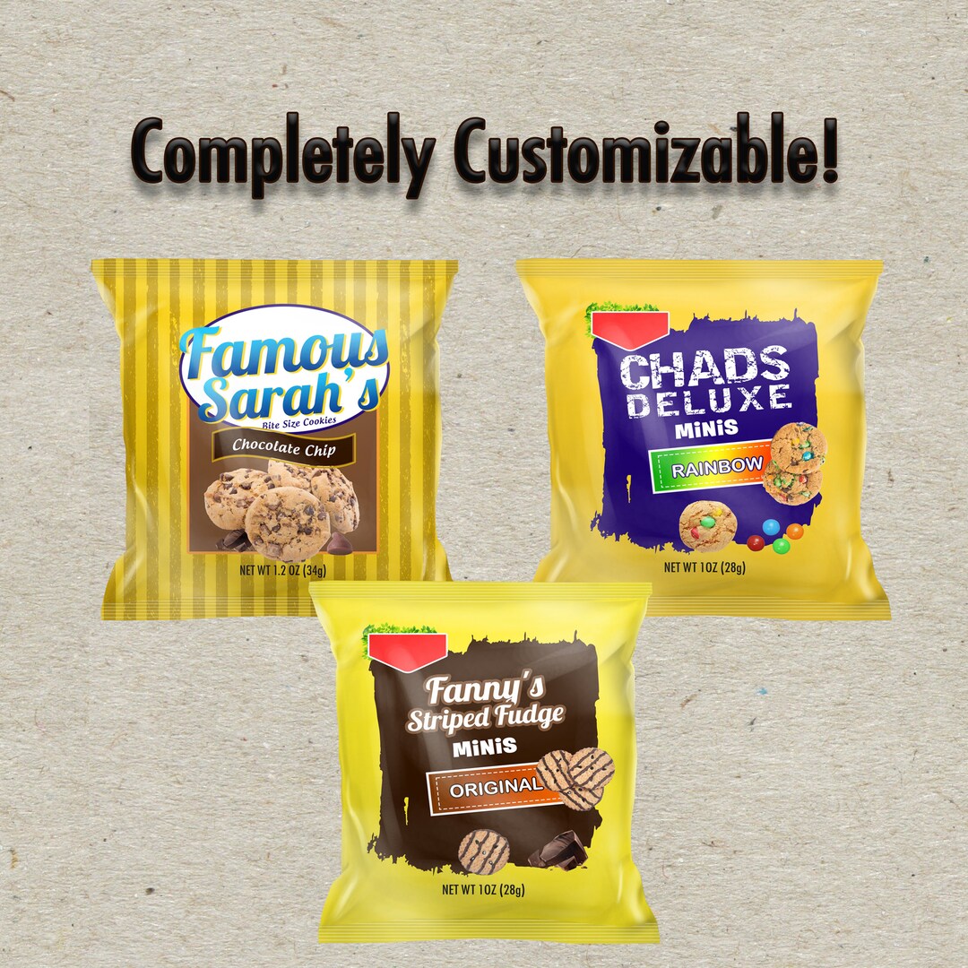 Custom Snack Cookie Bags - Etsy