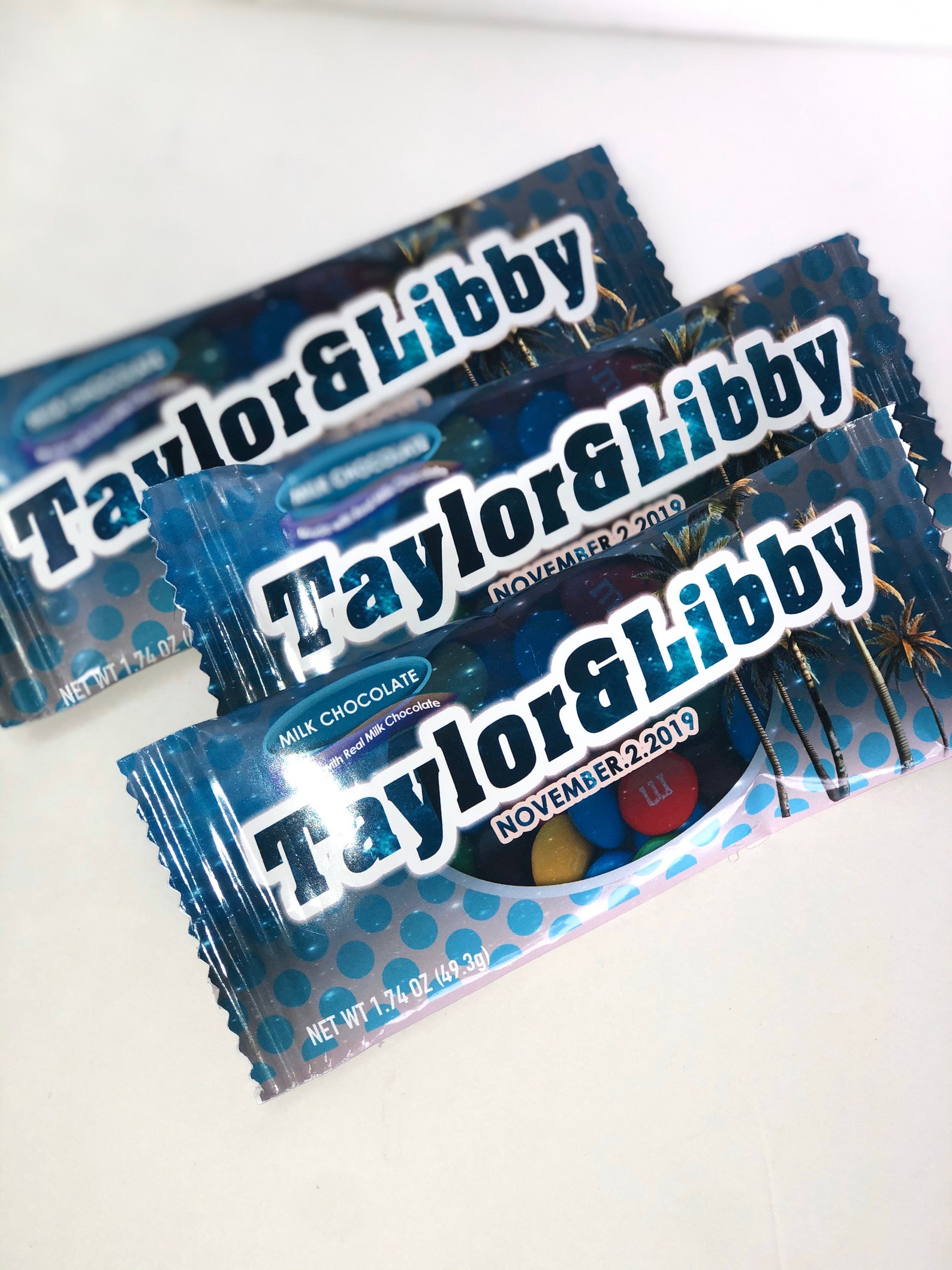 Custom Chocolate Candy Labels/Candies Plain or Peanut | Etsy