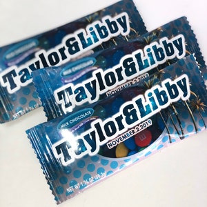 Custom Chocolate Candy Labels/Candies Plain or Peanut | Etsy