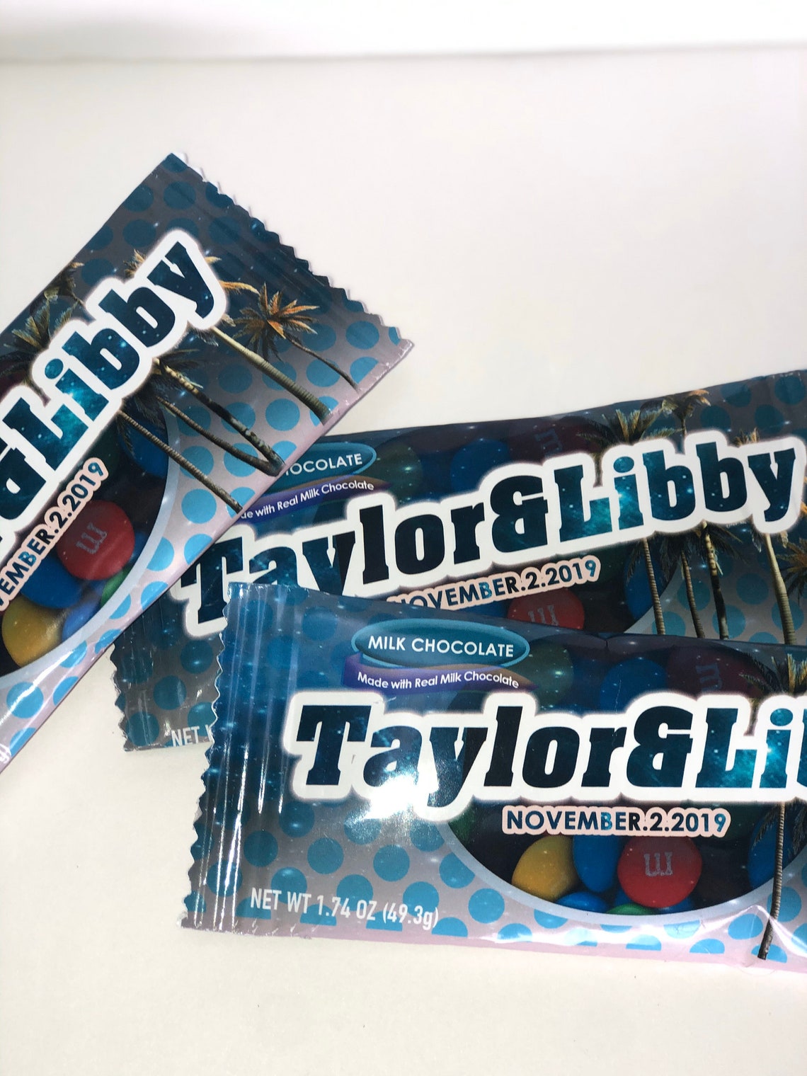 Custom Chocolate Candy Labels/Candies Plain or Peanut | Etsy