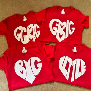Lover Inspired Big Little Shirts, Heart Reveal Shirts, Big Little ...