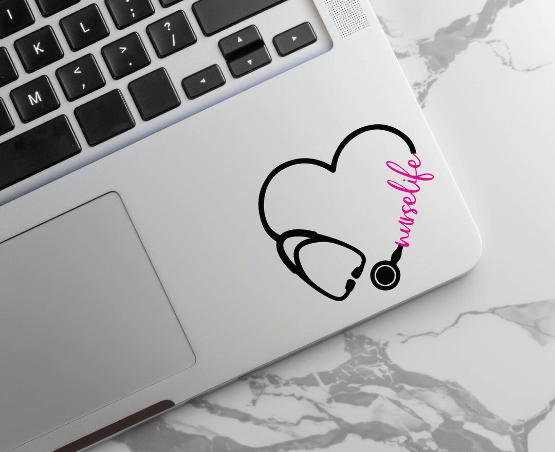 Nurse Life Decal, Heart Stethoscope Sticker, Gifts for Nurses, Laptop ...