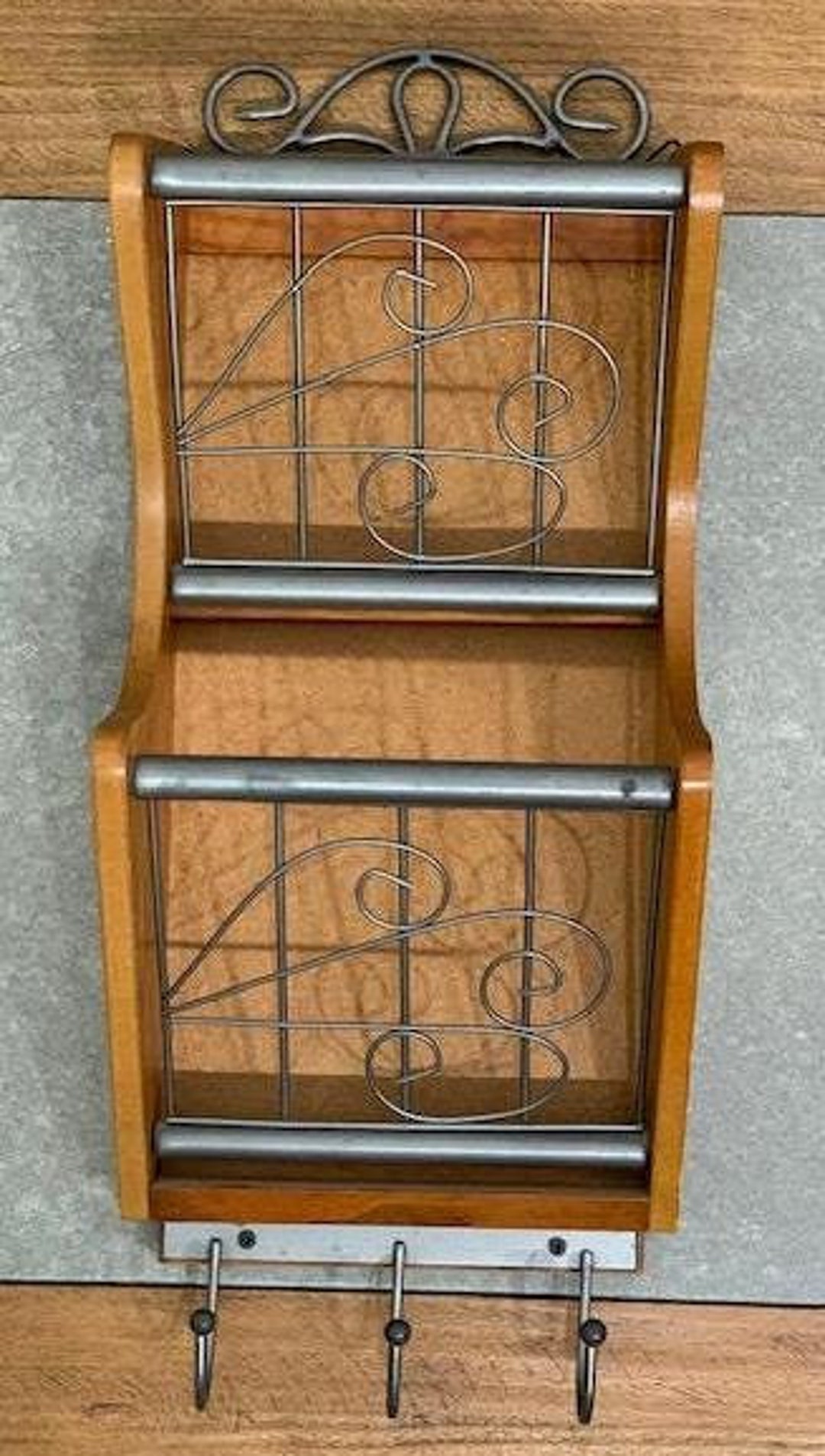 Attractive Kitchen Wooden Wall Letter Rack, Mail Organizer, Letter ...