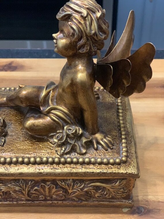Lovely Cherub/FairyTrinket Box w/Lid Resin, Jewelry B… - Gem
