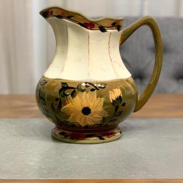 Sunflower Pitcher - Etsy