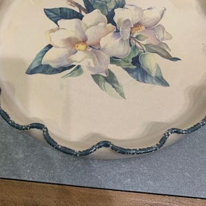 Home Garden Party Stoneware Floral Snack Plate/tray, Platter, Ceramic ...