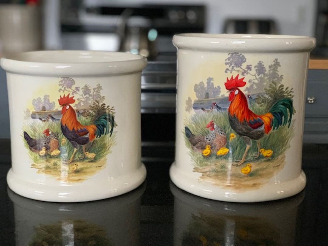 Lovely Vintage Farmhouse Rooster, Shakers & Thangs, Pottery, Stoneware ...