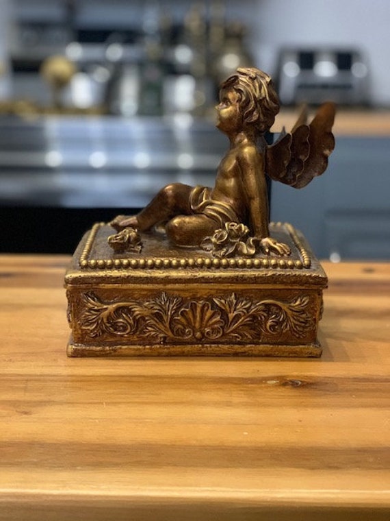 Lovely Cherub/FairyTrinket Box w/Lid Resin, Jewelry B… - Gem
