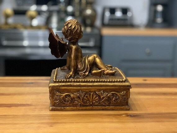 Lovely Cherub/FairyTrinket Box w/Lid Resin, Jewelry B… - Gem