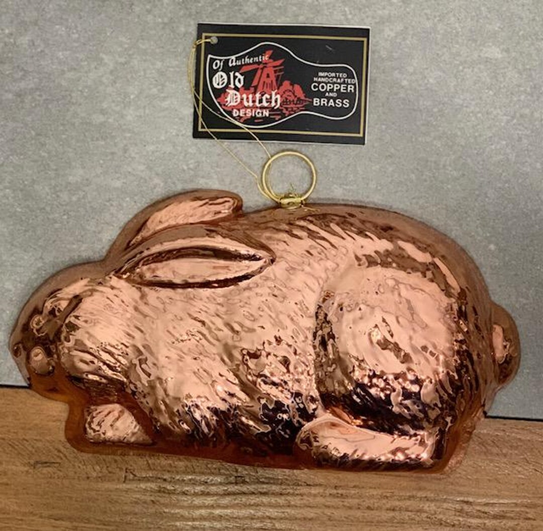 Vintage Copper-plated Brass Bunny/rabbit Mold, Wall Decor, Farmhouse ...