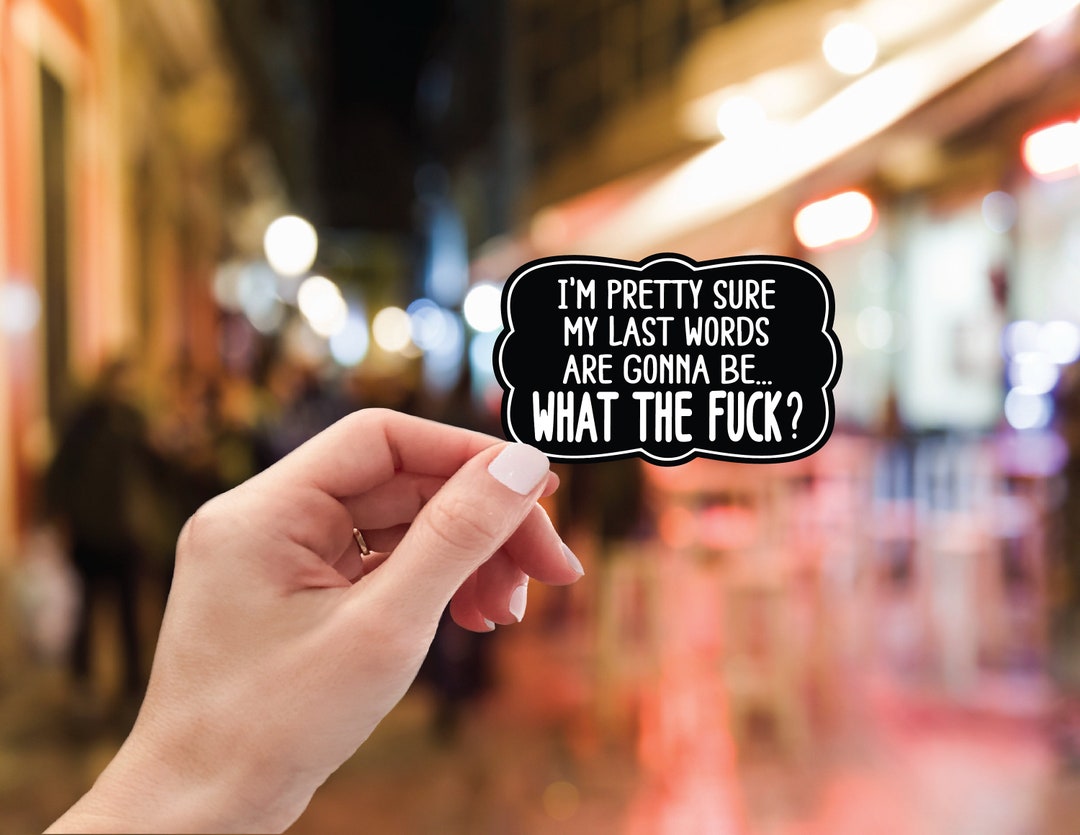 WTF Sticker Funny Decal What the Fuck Hilarious Snarky - Etsy