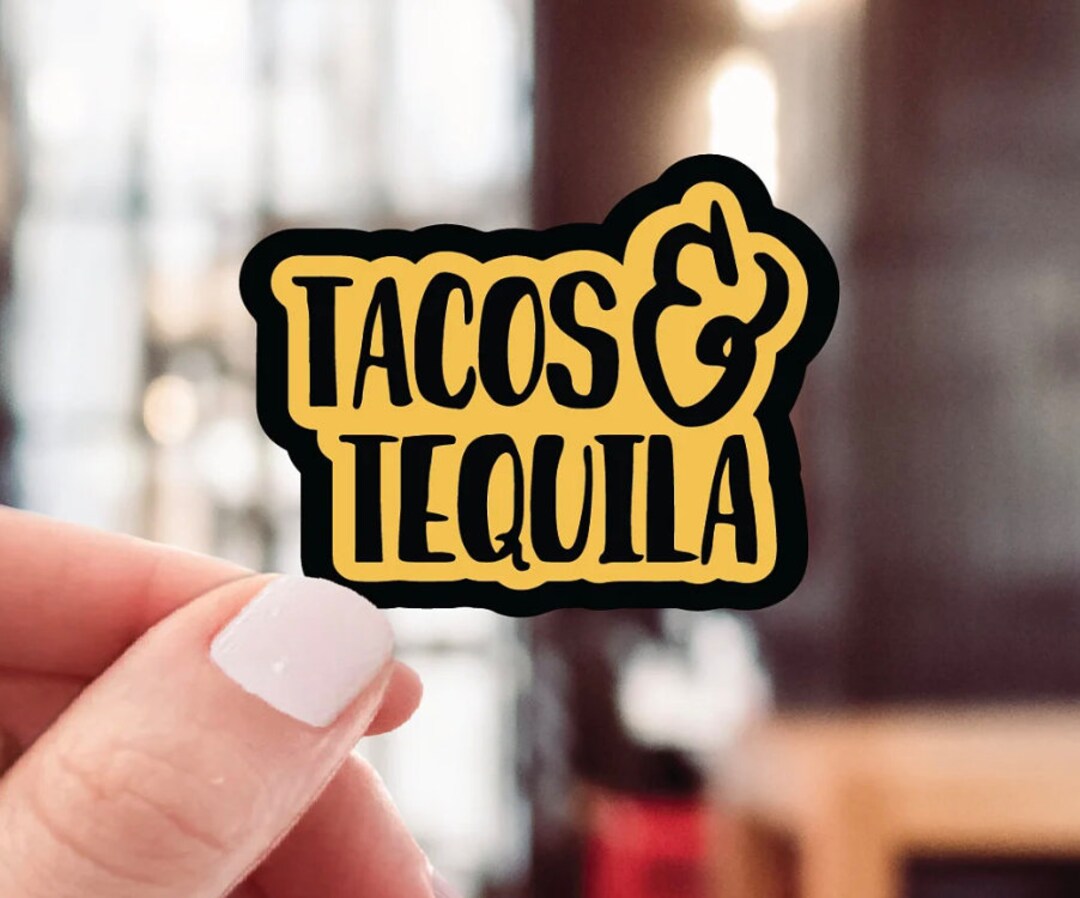 Tacos and Tequila Sticker, Taco Decal, Water Bottle, Laptop, Notebook ...
