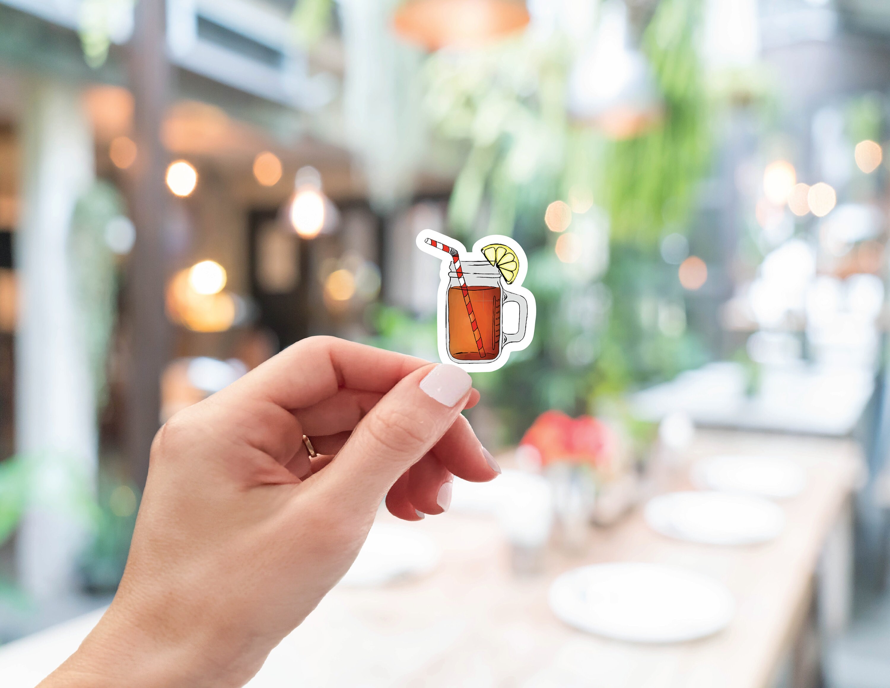 Iced Tea Sticker Iced Tea Decal Water Bottle Laptop - Etsy