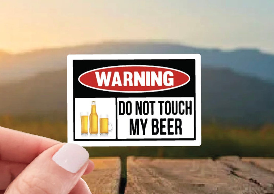 Warning Beer Sticker, Garage Fridge Sticker, Beer Decal, Beer Drinker ...