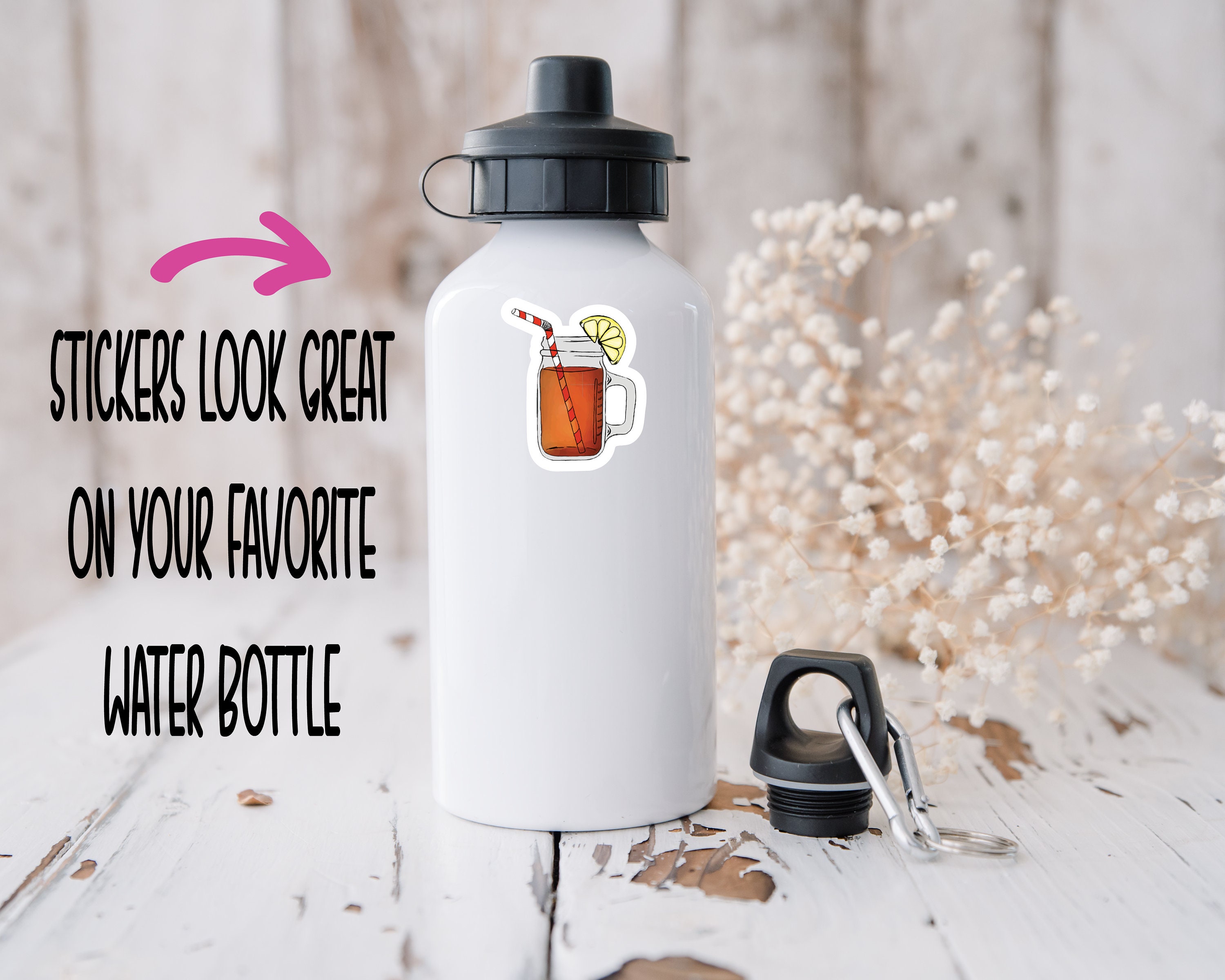 Iced Tea Sticker Iced Tea Decal Water Bottle Laptop - Etsy