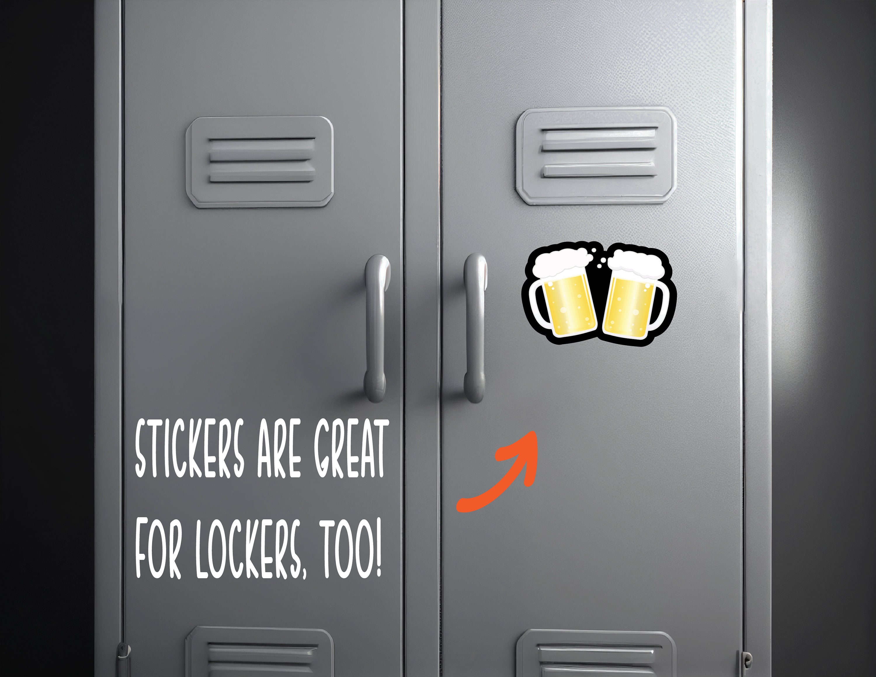 Mugs of Beer Sticker, Garage Fridge Sticker, Beer Decal, Beer Drinker ...