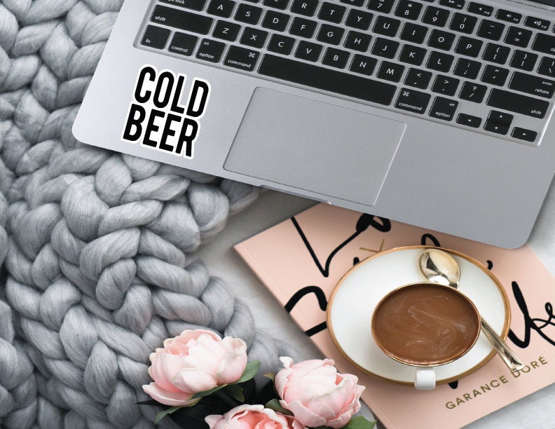 Cold Beer Sticker, Garage Fridge Sticker, Ice Cold Beer Decal, Beer ...