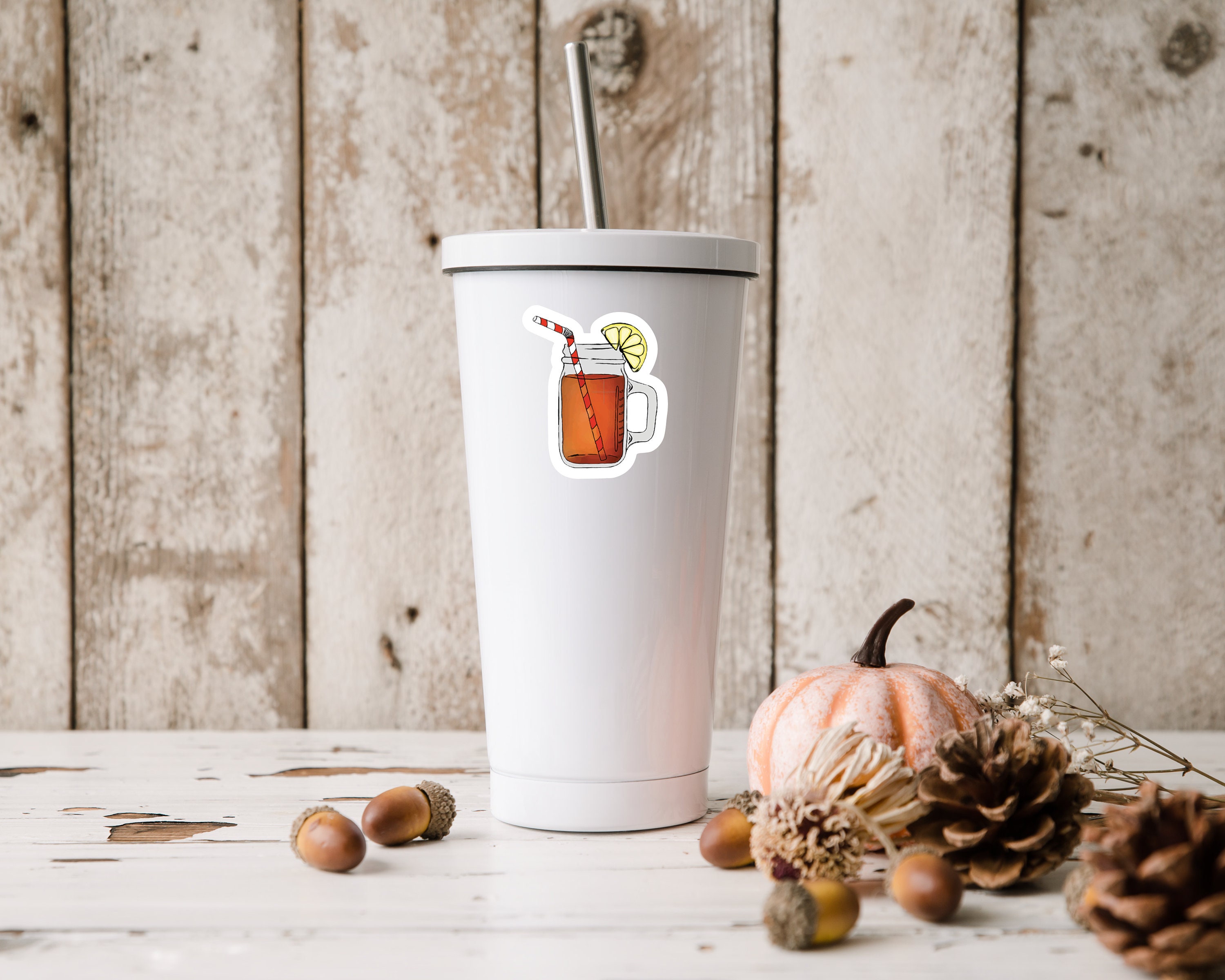 Iced Tea Sticker Iced Tea Decal Water Bottle Laptop - Etsy