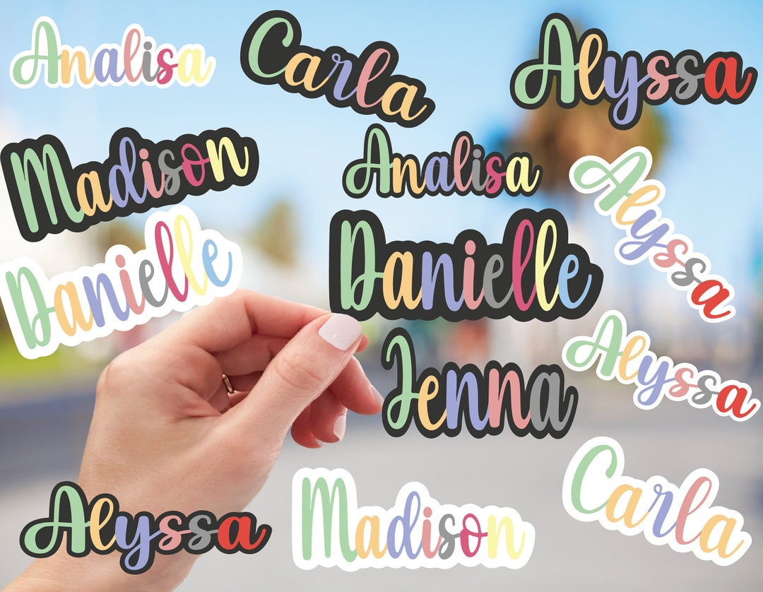Personalized Name Sticker, Handwritten Name Decal, Custom Name Sticker ...