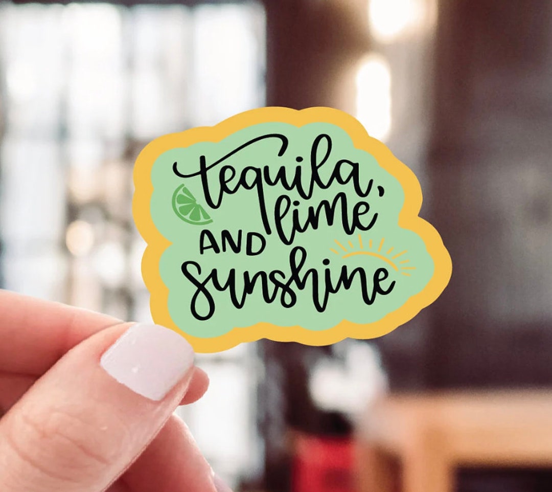 Tequila Lime Sunshine Sticker, Vinyl Decal, Water Bottle, Laptop ...