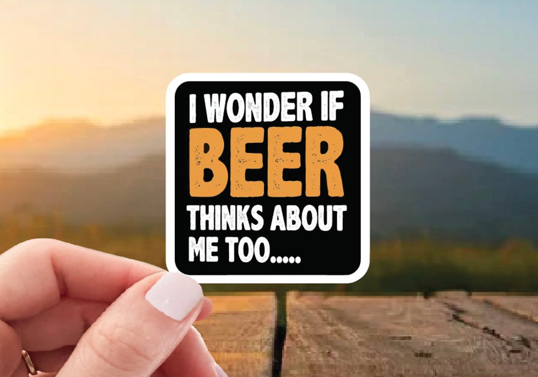 Beer Sticker, Garage Fridge Sticker, Beer Decal, Funny Beer Sticker ...