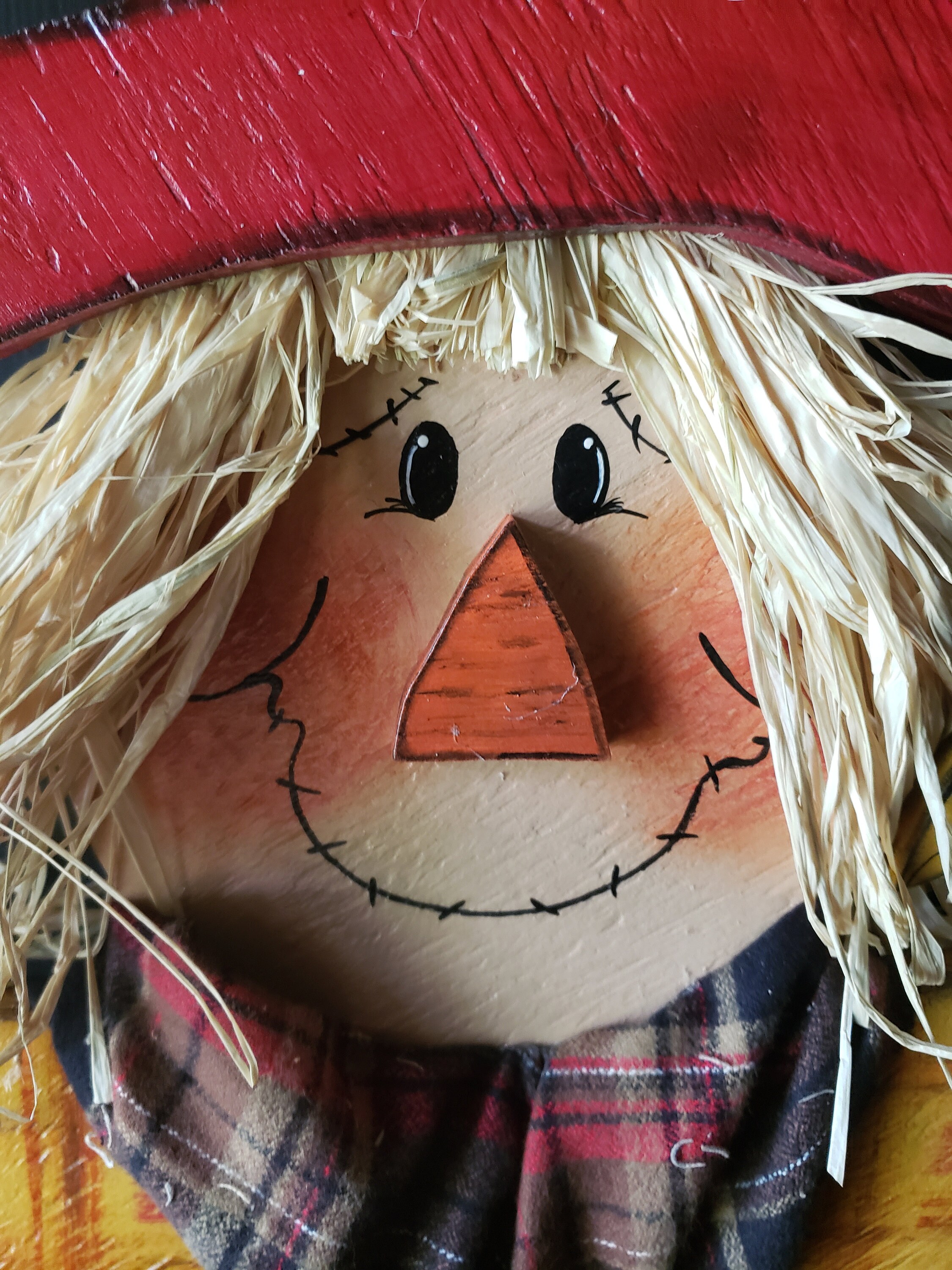 Happy Fall Outdoor Door Hanger Cecil Scarecrow CROW PATROL Wood Porch ...