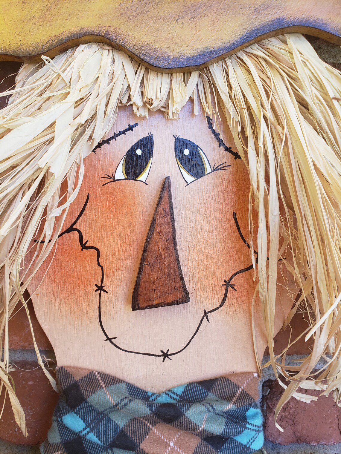 Otis IF I ONLY Had A BRAIN Scarecrow Fall Door Hanger Wall Hanging Wood ...