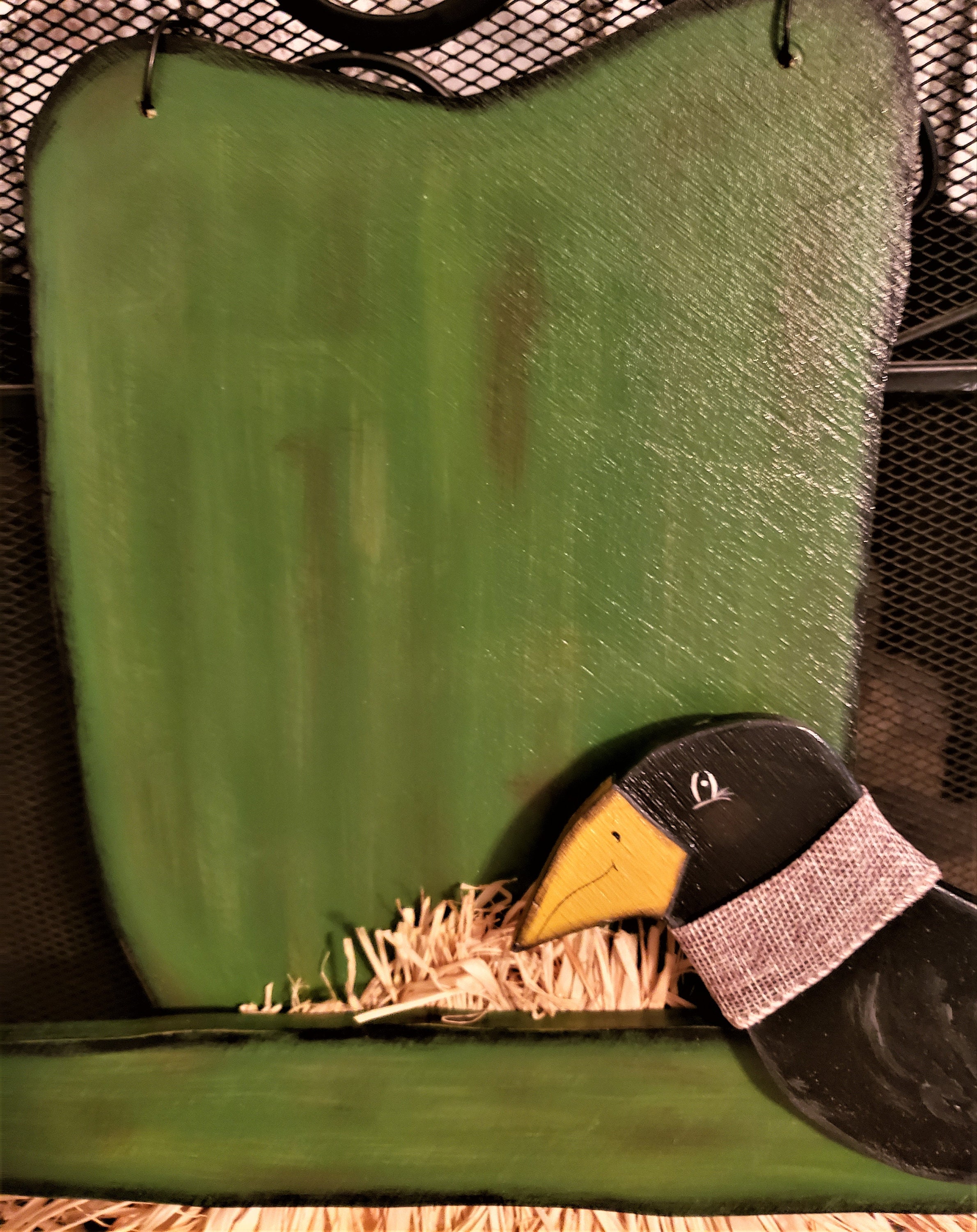 Oversized Silas Scarecrow W/ Black Crow Fall Oversized Wooden Wall ...