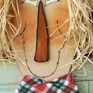 Oversized Silas Scarecrow W/ Black Crow Fall Oversized Wooden Wall ...